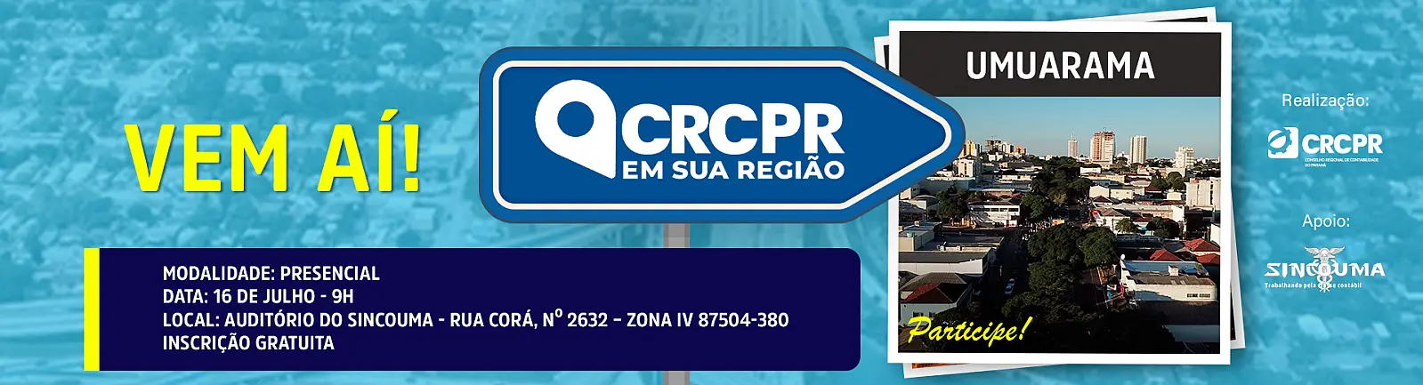 Vem aí: Umuarama será palco de nova edição 2026 do CRCPR em Sua Região